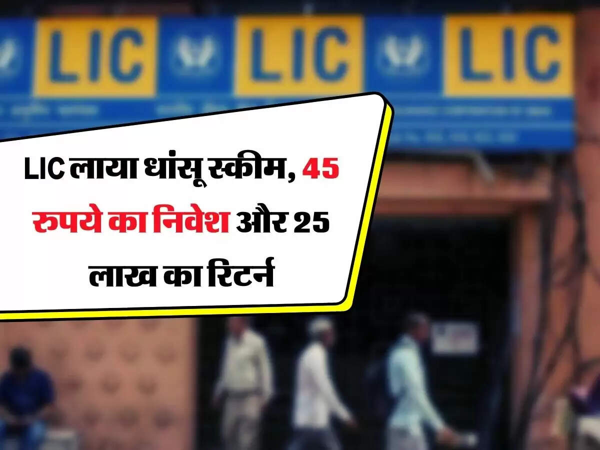 LIC लाया धांसू स्कीम, 45 रुपये का निवेश और 25 लाख का रिटर्न